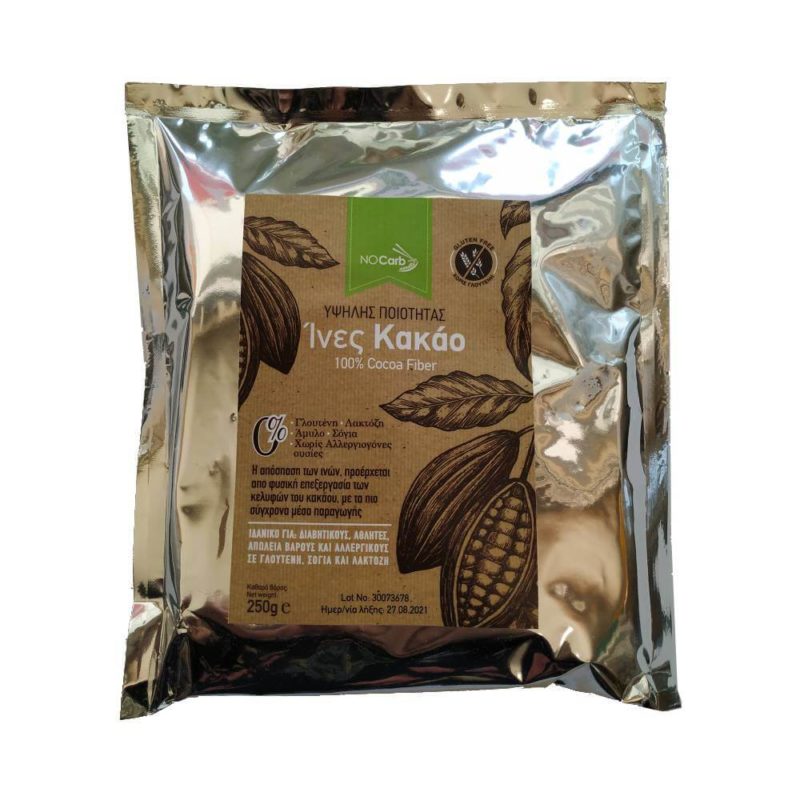 Ίνες Κακάο, 100% Cocoa Fiber, NoCarb, 250γρ - Βιολογικά Προϊόντα ...