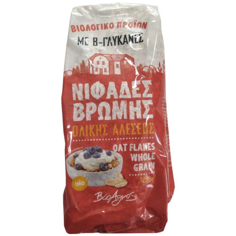 Νιφάδες Βρώμης Βιολογικές, Βιοαγρός, Bio, 500γρ - Βιολογικά Προϊόντα ...